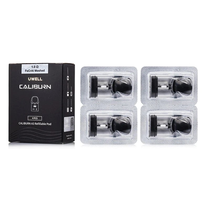 UWELL - Caliburn A3/A3S/AK3 Refillable Pods (4 Pack) – Vape N Save UWELL - Caliburn A3/A3S/AK3 Refillable Pods (4 Pack) – Vape N Save
